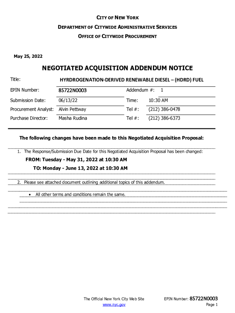 Fillable Online DCAS to Expand Use of Renewable Diesel in NYC Vehicles ...