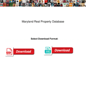 Fillable Online Maryland Real Property Database. Maryland Real Property ...