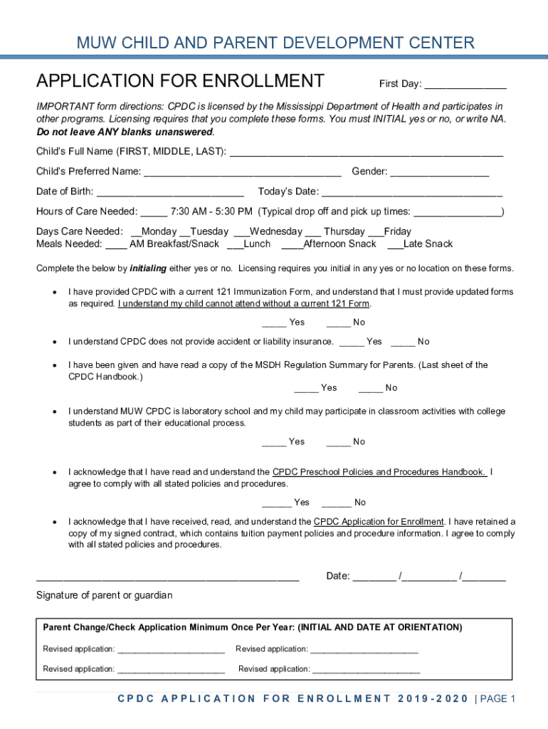Fillable Online Parent Application - Child Care Payment Program Fax ...