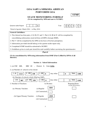Fillable Online ciet nic STMF STATE MONITORING FORMAT (To be completed ...