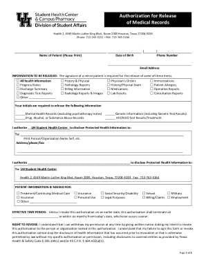 Fillable Online Release Form for Your Hospital Medical Records Fax ...