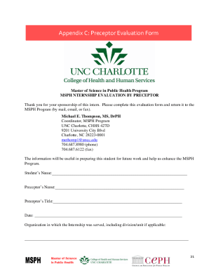 Fillable Online Preceptor evaluation form: Fill out & sign online Fax ...