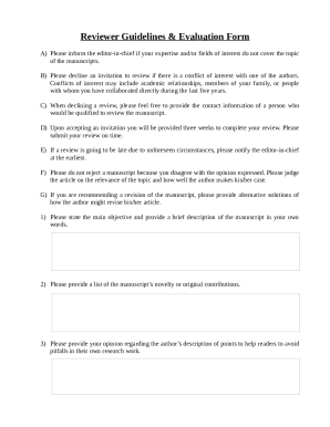 Fillable Online Reviewer Guidelines & Evaluation Form Fax Email Print ...