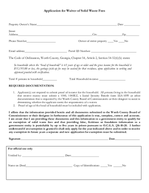 Fillable Online AFFIDAVIT FOR WAIVER RESIDENTIAL SOLID WASTE ... Fax Email Print - pdfFiller