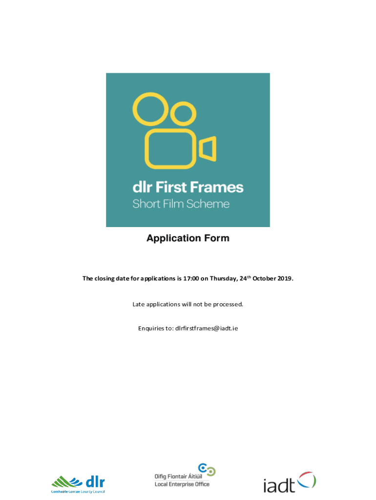 Fillable Online dlr First Frames Short Film Scheme Fax Email Print - pdfFiller