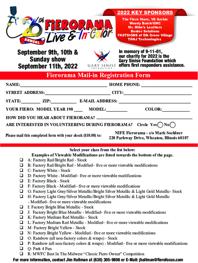 Fillable Online The Fiero Store, V8 Archie, Woody Buick/GMC and Fox ...