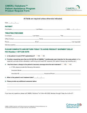 Fillable Online CIMERLI-PAP-Product-Request-Form. ... Fax Email Print ...
