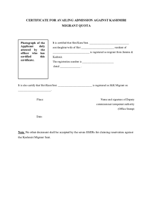 Fillable Online form of certificate to be produced by other backward ...