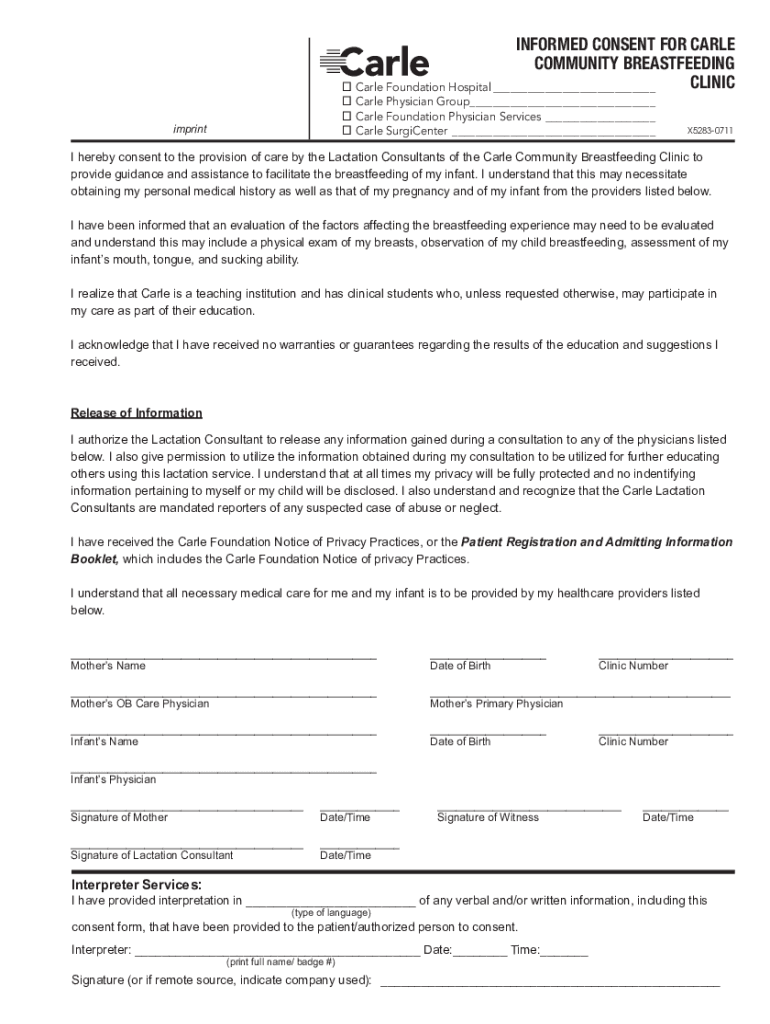 Fillable Online INFORMED CONSENT FOR CaRlE COMMuNITy ... Fax Email Print - pdfFiller