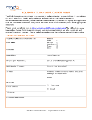 Equipment Loan request Doc Template | pdfFiller