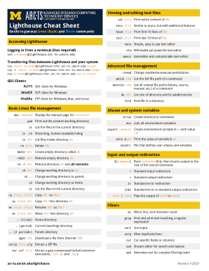 Fillable Online Lighthouse Cheat Sheet Fax Email Print - pdfFiller