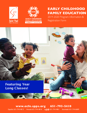 Fillable Online EARLY CHILDHOOD FAMILY EDUCATION Fax Email Print ...