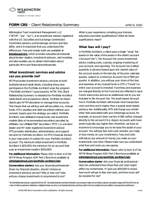 Fillable Online FORM CRS Client Relationship Summary Fax Email Print ...