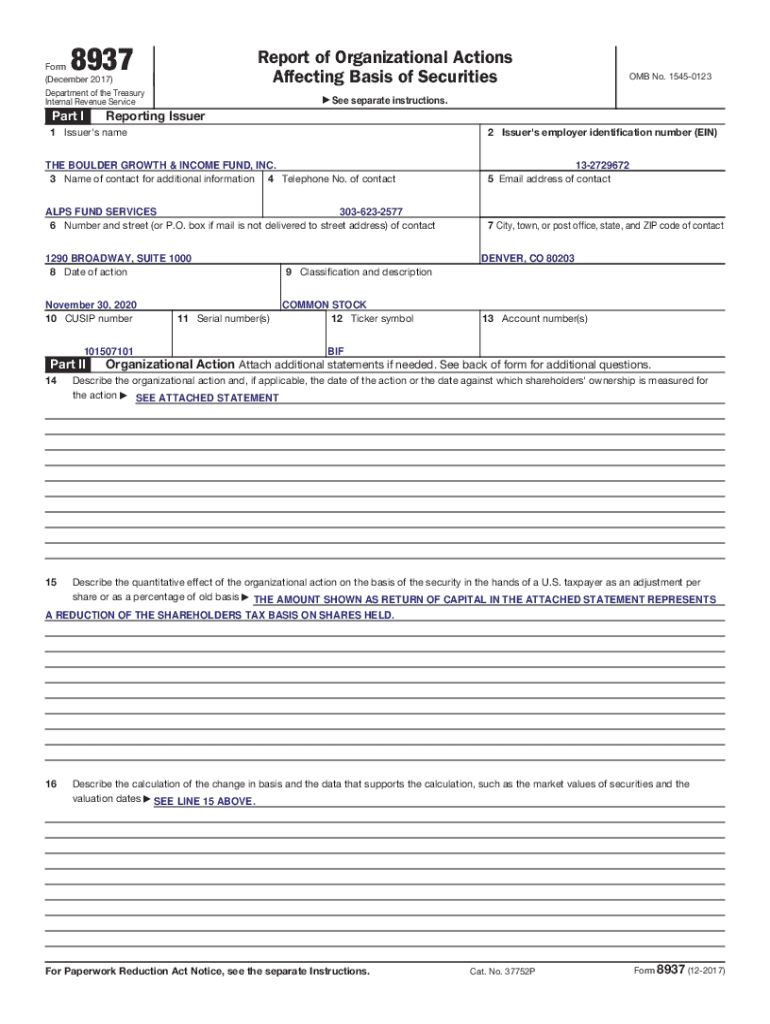 Fillable Online Form 8937 convertible notes due 11.2025 Fax Email Print ...