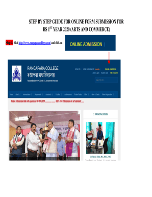 Fillable Online STEP BY STEP GUIDE FOR ONLINE FORM SUBMISSION ... Fax ...