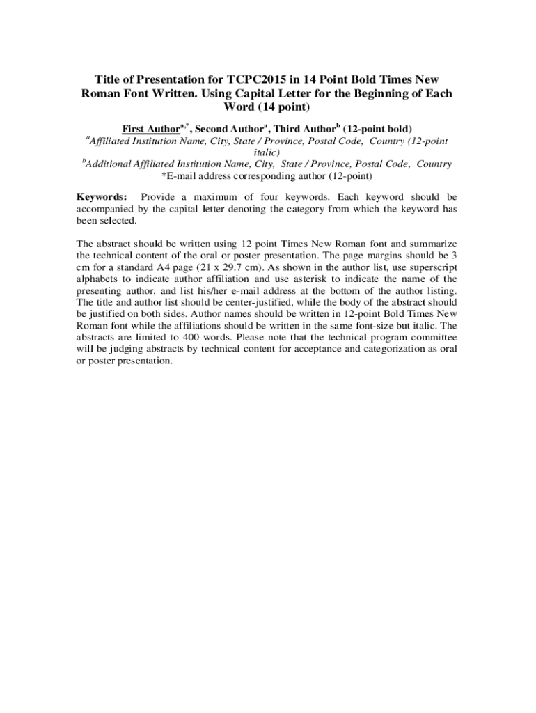 Fillable Online Title of Presentation for AMEC-5 in 11 Point bold Arial Font ... Fax Email Print ...