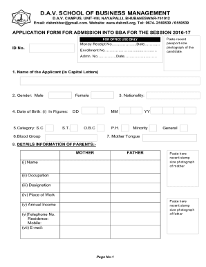 Fillable Online BBA Form.docx Fax Email Print - pdfFiller