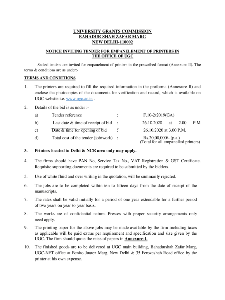 Fillable Online university grants commission bahadur shah zafar marg ...