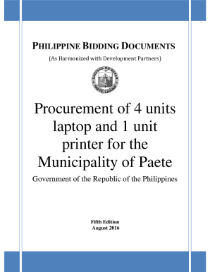 Fillable Online Procurement of 4 units laptop and 1 unit printer for the ... Fax Email Print ...