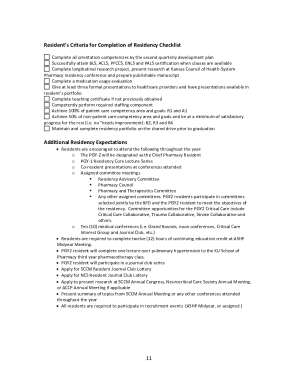 Fillable Online PGY2 Critical Care Pharmacy Residency Manual Class of ...