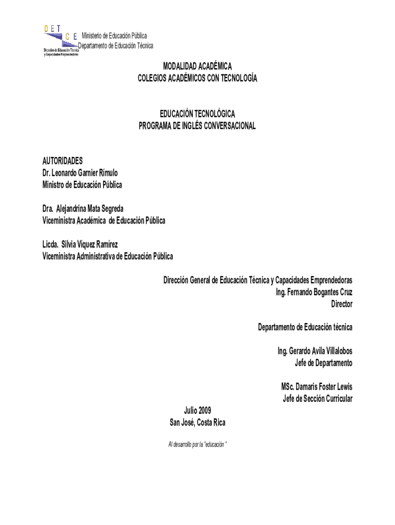 Fillable Online Departamento de Educacin Tcnica Fax Email Print - pdfFiller