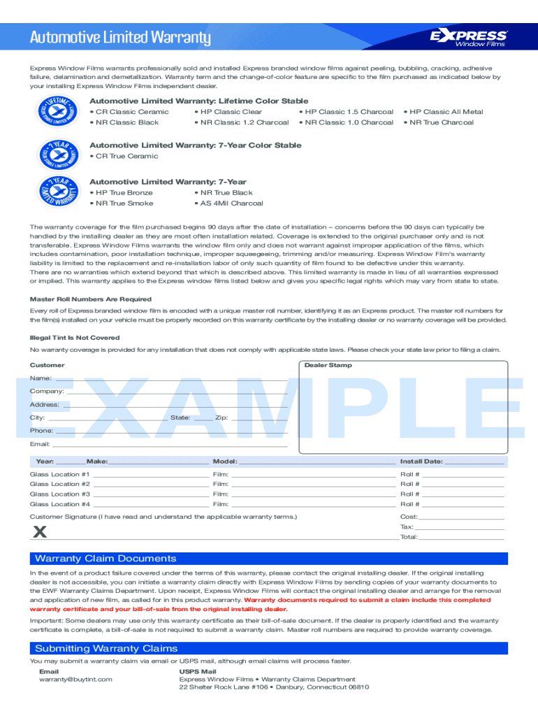 Fillable Online Geoshield Warranty Sheet Fax Email Print - pdfFiller