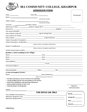 Fillable Online IBA COMMUNITY COLLEGE, KHAIRPUR Fax Email Print - pdfFiller