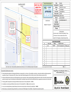 Fillable Online engpermits lacity City of LA - Permit Sketch Fax Email ...