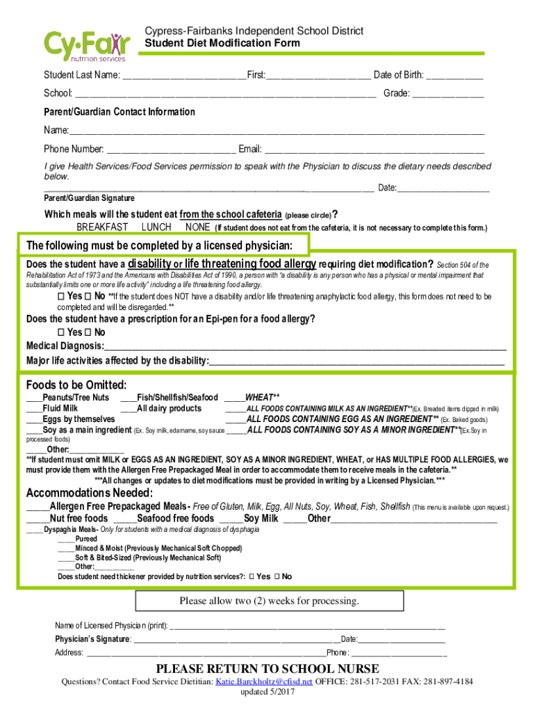 Fillable Online PLEASE RETURN TO SCHOOL NURSE Does the student have a ...