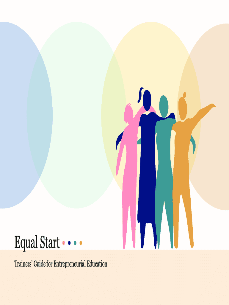Fillable Online Equal Start. Trainers' Guide for Entrepreneurial ...