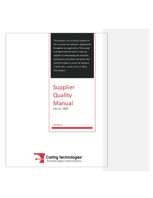 Fillable Online Supplier Quality Manual 9th Edition 07-31-20 Fax Email ...