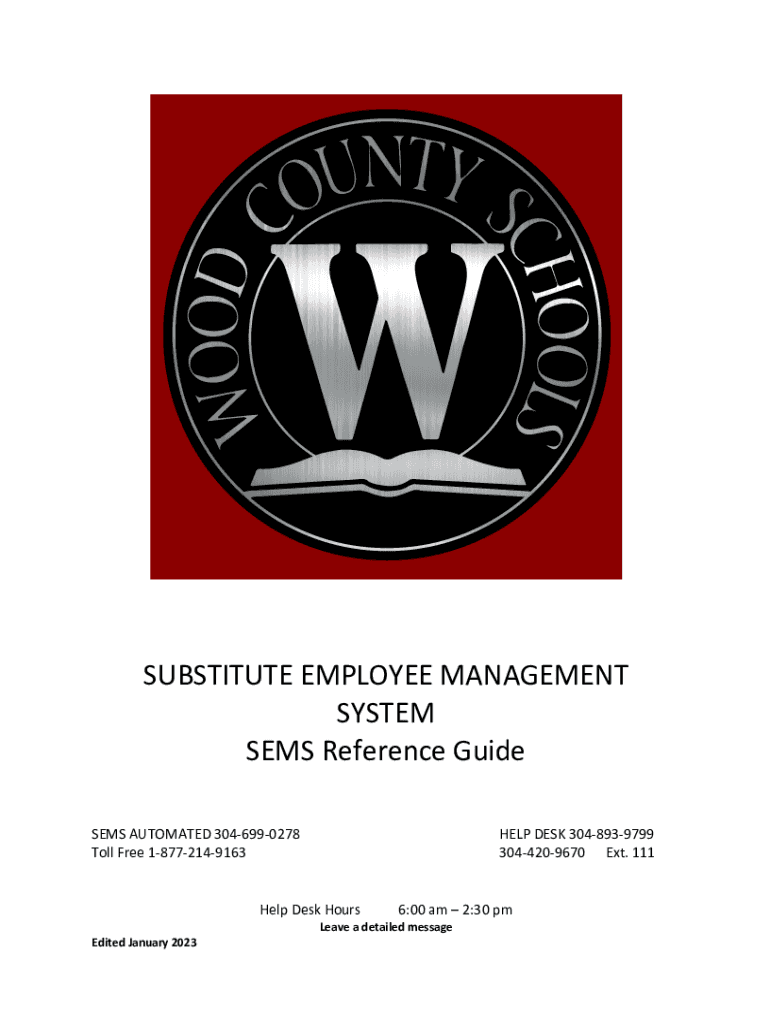 Substitute Employee Management System - Fill Online, Printable ...