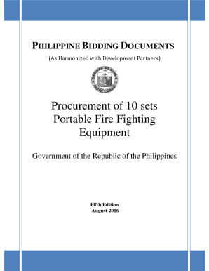 Fillable Online Procurement of 10 sets Portable Fire Fighting Equipment ...