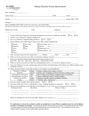 Fillable Online Student Name: DOB: Grade Fax Email Print - pdfFiller