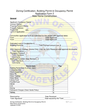 Fillable Online 11-1-8: CERTIFICATE OF OCCUPANCY OR ZONING ... Fax ...