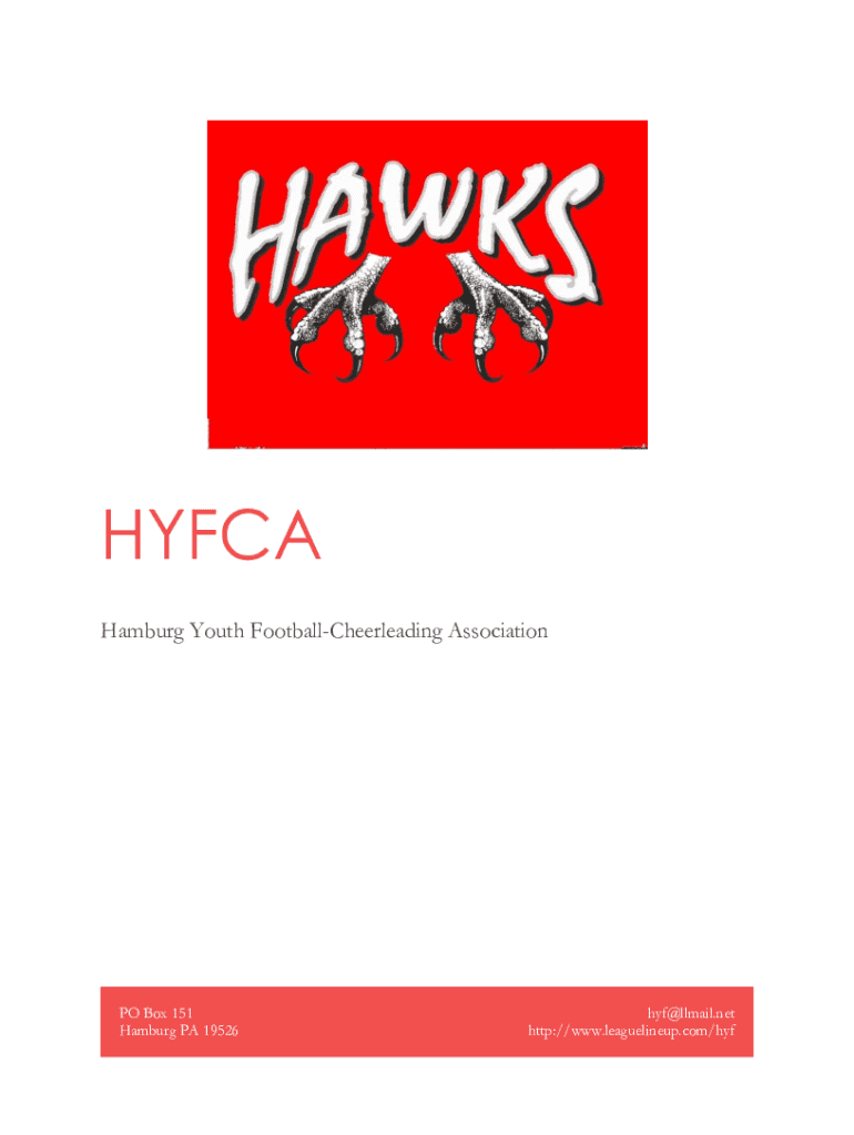 Fillable Online HYFCA. Hamburg Youth Football-Cheerleading Association ...
