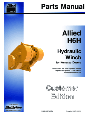 Fillable Online Parts Manual Allied H6H Customer Edition Fax Email ...