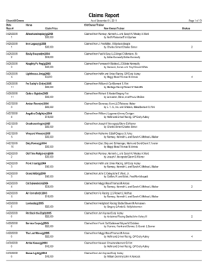 Fillable Online Claims Report Fax Email Print - pdfFiller