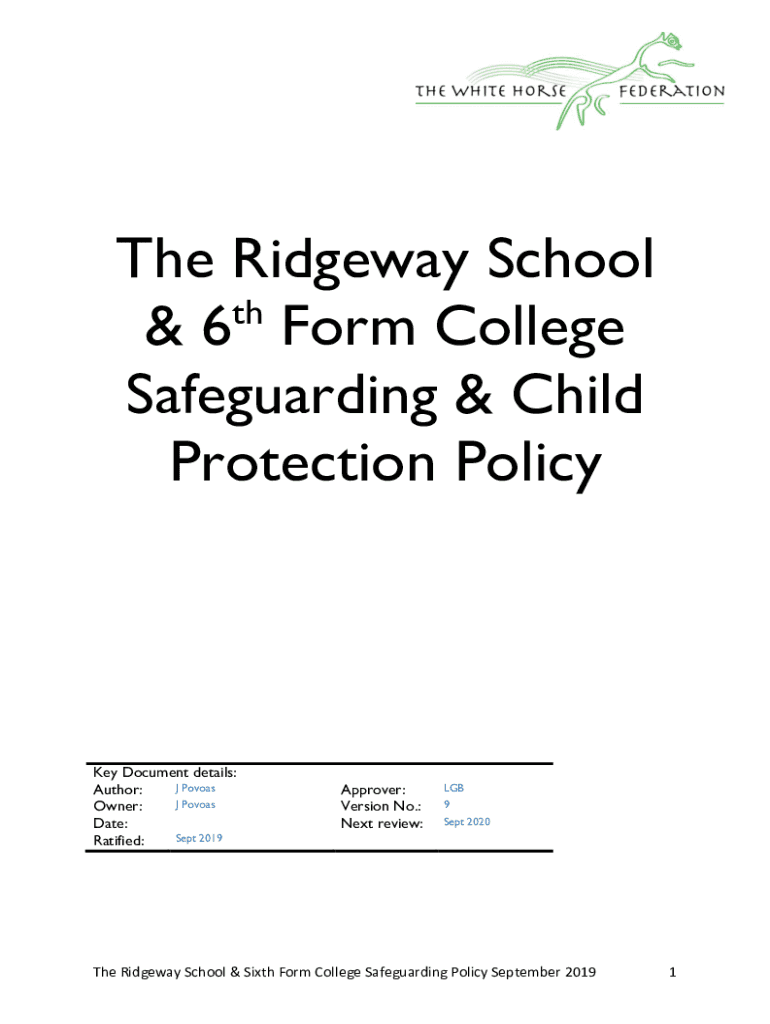 Fillable Online thewhitehorsefederation org The Ridgeway School & 6th ...