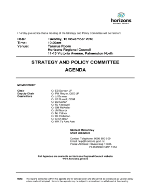 Fillable Online Agenda of Strategy and Policy Committee Fax Email Print ...