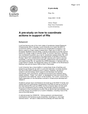 Fillable Online A pre-study on how to coordinate actions in support of ...