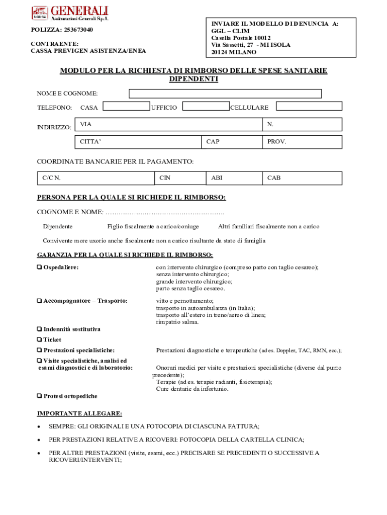 Compilabile Online old enea modulo per la richiesta di rimborso delle ...