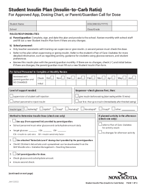 Fillable Online Diabetes Management Plan and School Treatment ... Fax ...