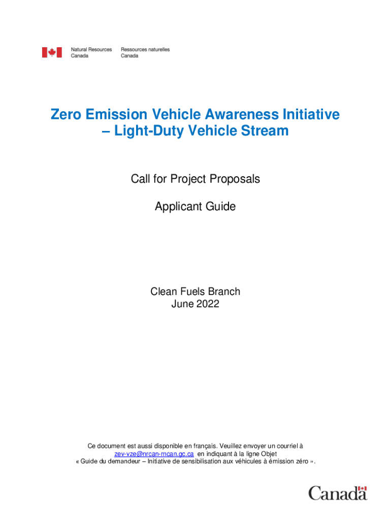 Fillable Online Zero Emission Vehicle Awareness Initiative Light-Duty ...