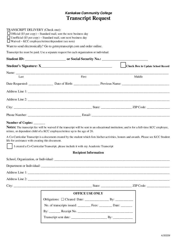 Fillable Online How do I request an official transcript? Fax Email ...