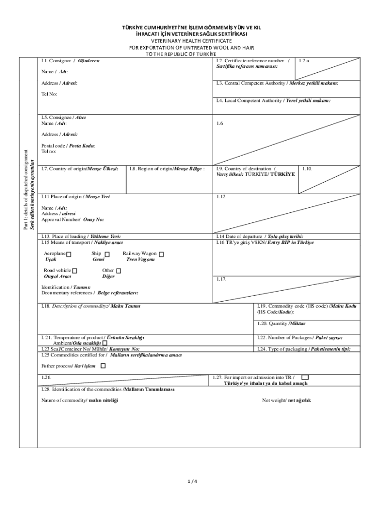 Fillable Online members wto HEALTH CERTIFICATE FOR IMPORTATION OF FEED ...