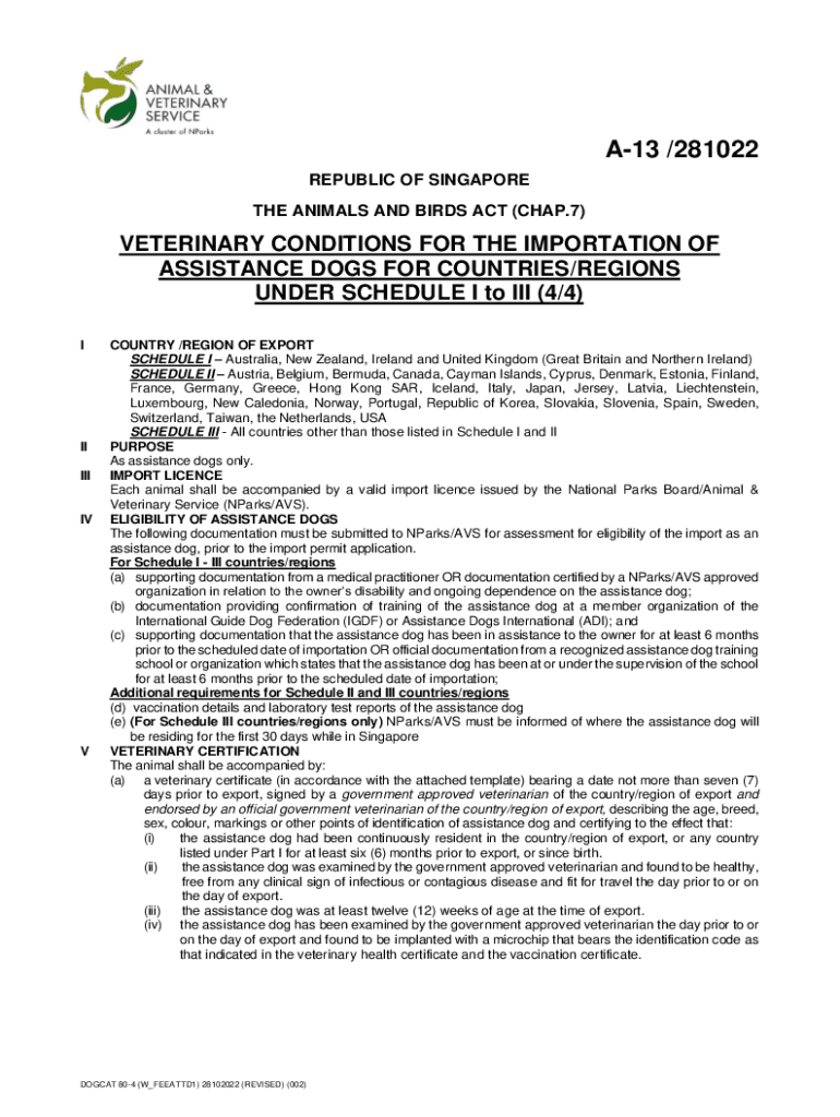 Fillable Online members wto veterinary conditions for the importation ...