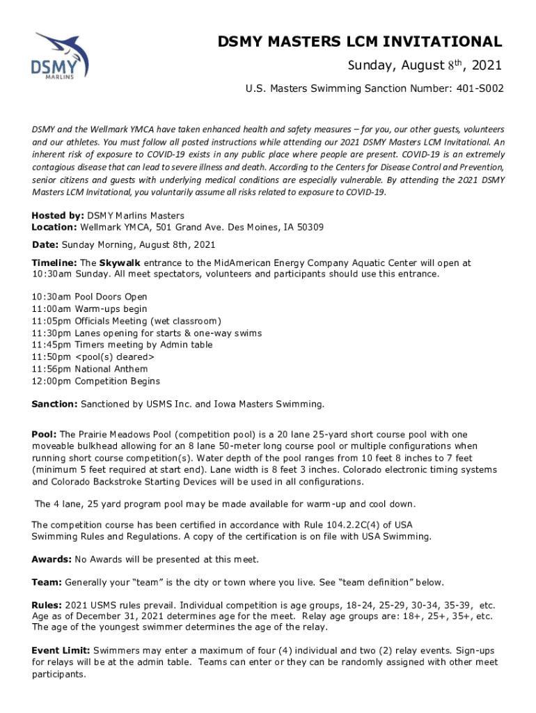 Fillable Online DSMY and the Wellmark YMCA have taken enhanced health ...
