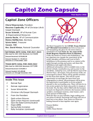 Fillable Online Capitol Zone Capsule Fax Email Print - pdfFiller