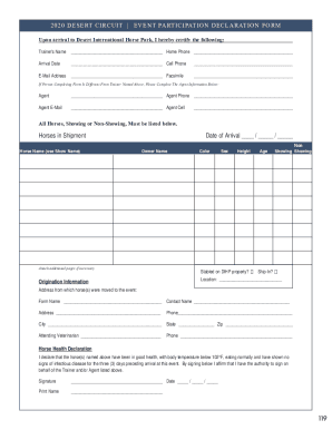 Fillable Online event participation declaration form Fax Email Print ...